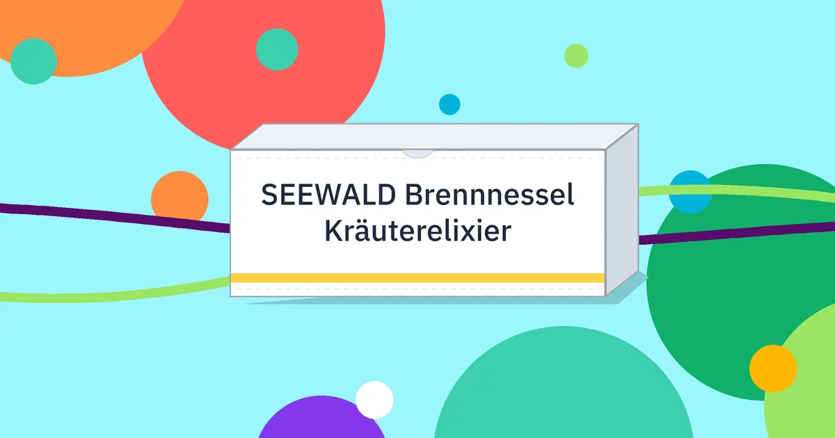 Symbolbild: Packung mit der Aufschrift SEEWALD Brennnessel Kräuterelixier (PZN 19545481) – Verfügbarkeit und Bezug in Apotheken in Frankfurt am Main