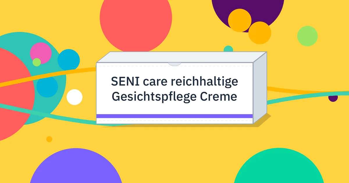 Symbolbild: Packung mit der Aufschrift SENI care reichhaltige Gesichtspflege Creme (PZN 16331762) – Verfügbarkeit und Bezug in Apotheken in Frankfurt am Main