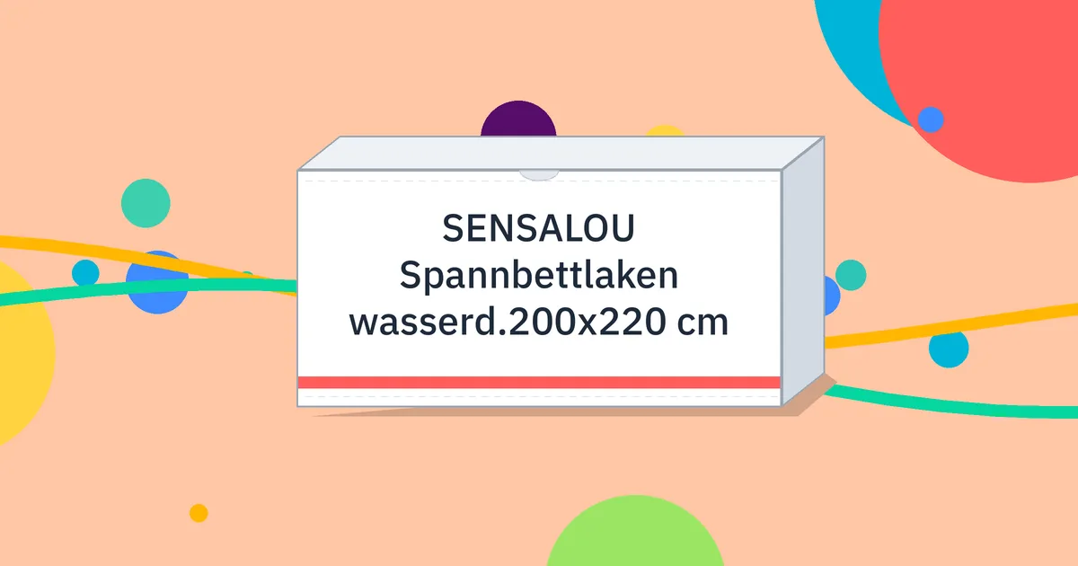 Symbolbild: Packung mit der Aufschrift SENSALOU Spannbettlaken wasserd.200x220 cm (PZN 19227568) – Verfügbarkeit und Bezug in Apotheken in Frankfurt am Main