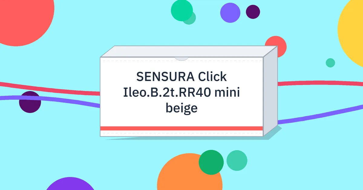 Symbolbild: Packung mit der Aufschrift SENSURA Click Ileo.B.2t.RR40 mini beige (PZN 03098235) – Verfügbarkeit und Bezug in Apotheken in Frankfurt am Main
