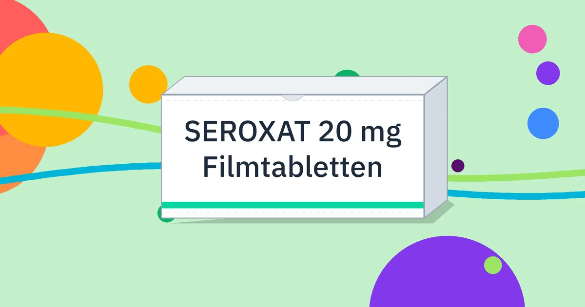 Symbolbild: Packung mit der Aufschrift SEROXAT 20 mg Filmtabletten (PZN 00614498) – Verfügbarkeit und Bezug in Apotheken in Frankfurt am Main