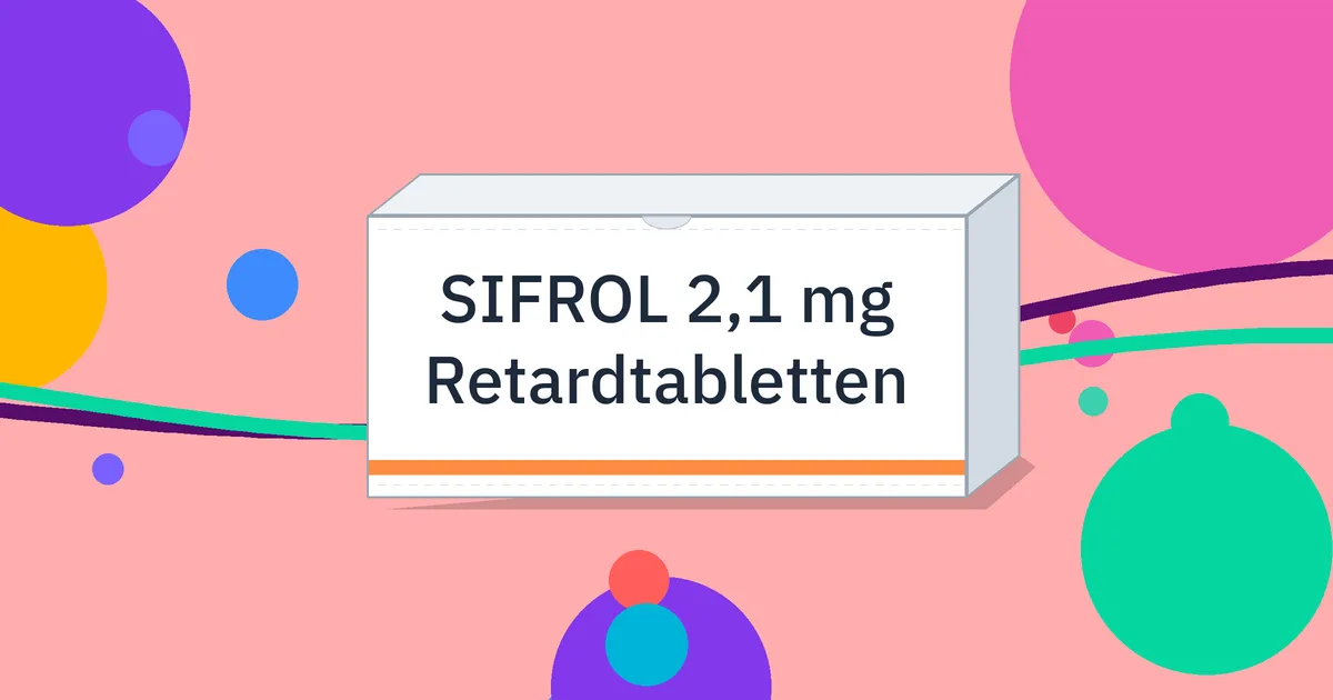 Symbolbild: Packung mit der Aufschrift SIFROL 2,1 mg Retardtabletten (PZN 16869183) – Verfügbarkeit und Bezug in Apotheken in Frankfurt am Main