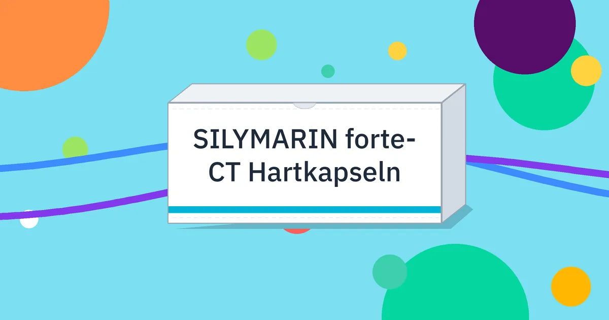 Symbolbild: Packung mit der Aufschrift SILYMARIN forte-CT Hartkapseln (PZN 04191327) – Verfügbarkeit und Bezug in Apotheken in Frankfurt am Main