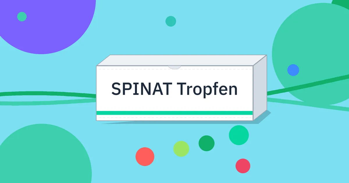Symbolbild: Packung mit der Aufschrift SPINAT Tropfen (PZN 18781239) – Verfügbarkeit und Bezug in Apotheken in Frankfurt am Main