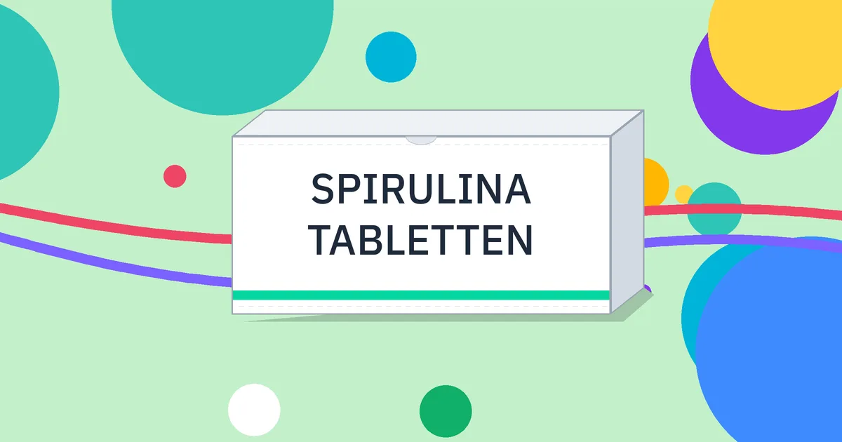 Symbolbild: Packung mit der Aufschrift SPIRULINA TABLETTEN (PZN 08602342) – Verfügbarkeit und Bezug in Apotheken in Frankfurt am Main