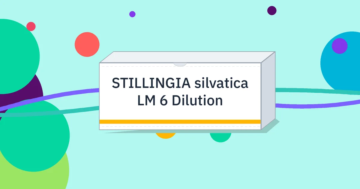 Symbolbild: Packung mit der Aufschrift STILLINGIA silvatica LM 6 Dilution (PZN 13201303) – Verfügbarkeit und Bezug in Apotheken in Frankfurt am Main