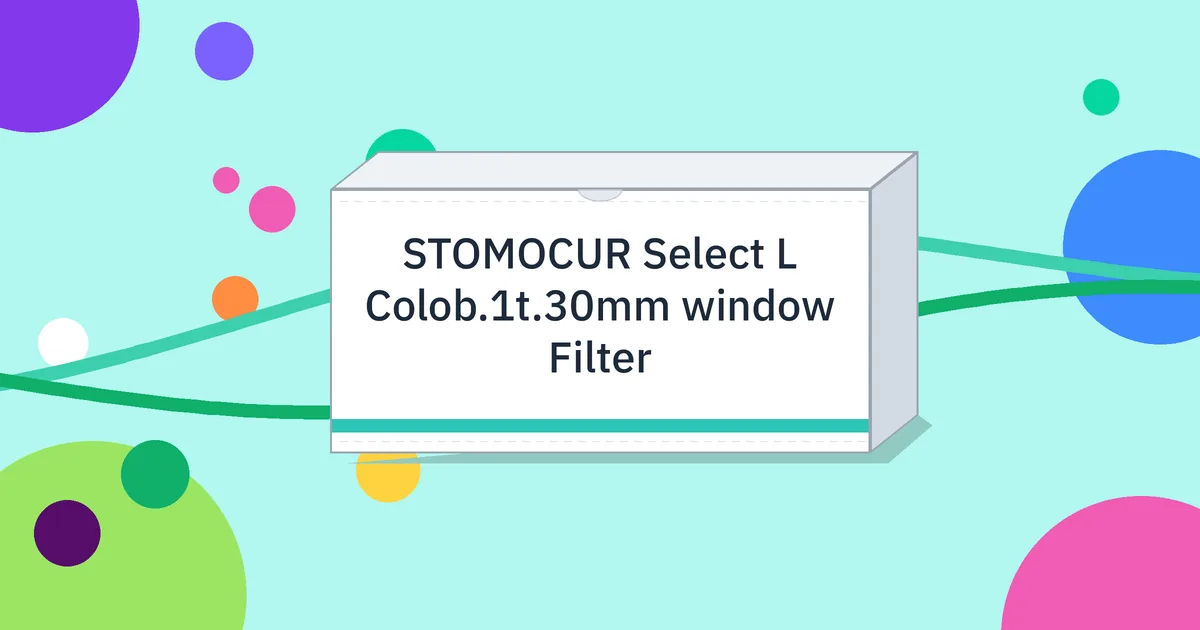 Symbolbild: Packung mit der Aufschrift STOMOCUR Select L Colob.1t.30mm window Filter (PZN 18239173) – Verfügbarkeit und Bezug in Apotheken in Frankfurt am Main