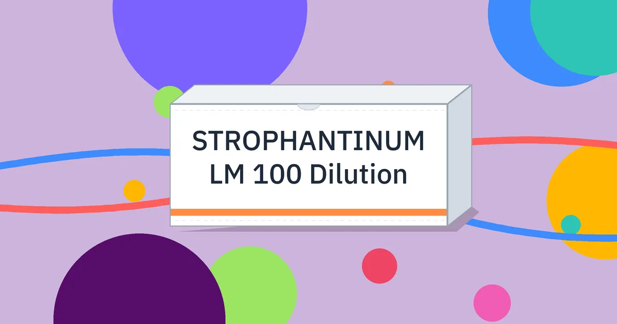 Symbolbild: Packung mit der Aufschrift STROPHANTINUM LM 100 Dilution (PZN 13685152) – Verfügbarkeit und Bezug in Apotheken in Frankfurt am Main