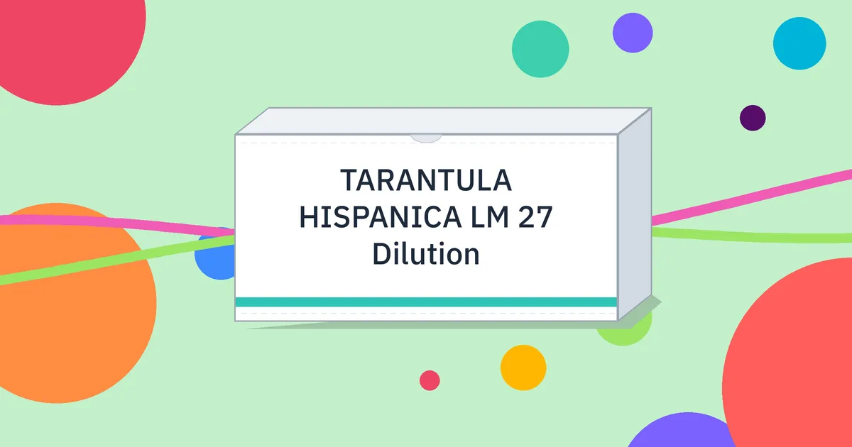 Symbolbild: Packung mit der Aufschrift TARANTULA HISPANICA LM 27 Dilution (PZN 13214062) – Verfügbarkeit und Bezug in Apotheken in Frankfurt am Main