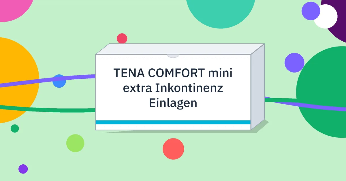 Symbolbild: Packung mit der Aufschrift TENA COMFORT mini extra Inkontinenz Einlagen (PZN 16139355) – Verfügbarkeit und Bezug in Apotheken in Frankfurt am Main