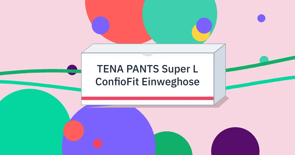 Symbolbild: Packung mit der Aufschrift TENA PANTS Super L ConfioFit Einweghose (PZN 09703631) – Verfügbarkeit und Bezug in Apotheken in Frankfurt am Main