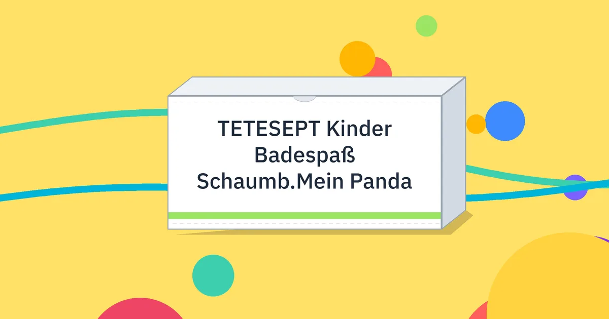 Symbolbild: Packung mit der Aufschrift TETESEPT Kinder Badespaß Schaumb.Mein Panda (PZN 12392614) – Verfügbarkeit und Bezug in Apotheken in Frankfurt am Main