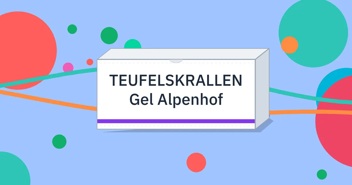 Symbolbild: Packung mit der Aufschrift TEUFELSKRALLEN Gel Alpenhof (PZN 18662032) – Verfügbarkeit und Bezug in Apotheken in Frankfurt am Main