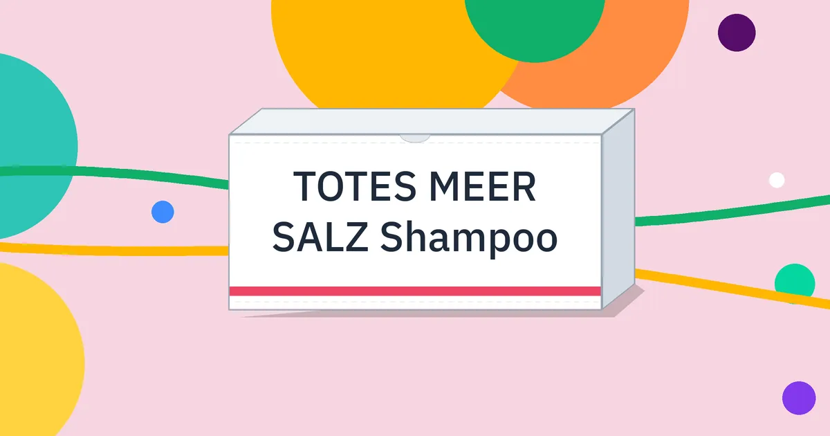 Symbolbild: Packung mit der Aufschrift TOTES MEER SALZ Shampoo (PZN 07192698) – Verfügbarkeit und Bezug in Apotheken in Frankfurt am Main