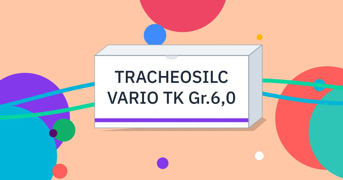 Symbolbild: Packung mit der Aufschrift TRACHEOSILC VARIO TK Gr.6,0 (PZN 14348304) – Verfügbarkeit und Bezug in Apotheken in Frankfurt am Main