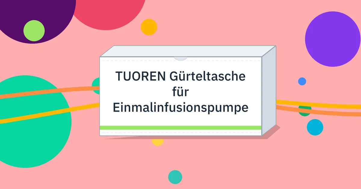 Symbolbild: Packung mit der Aufschrift TUOREN Gürteltasche für Einmalinfusionspumpe (PZN 13780689) – Verfügbarkeit und Bezug in Apotheken in Frankfurt am Main