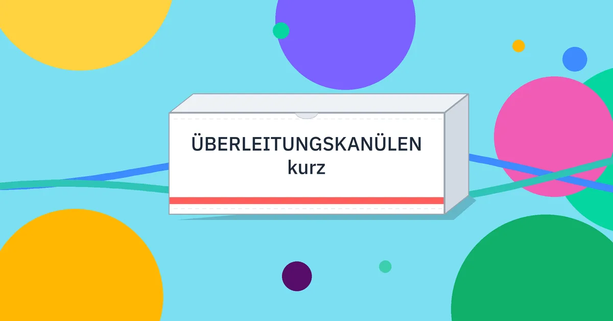 Symbolbild: Packung mit der Aufschrift ÜBERLEITUNGSKANÜLEN kurz (PZN 06083582) – Verfügbarkeit und Bezug in Apotheken in Frankfurt am Main