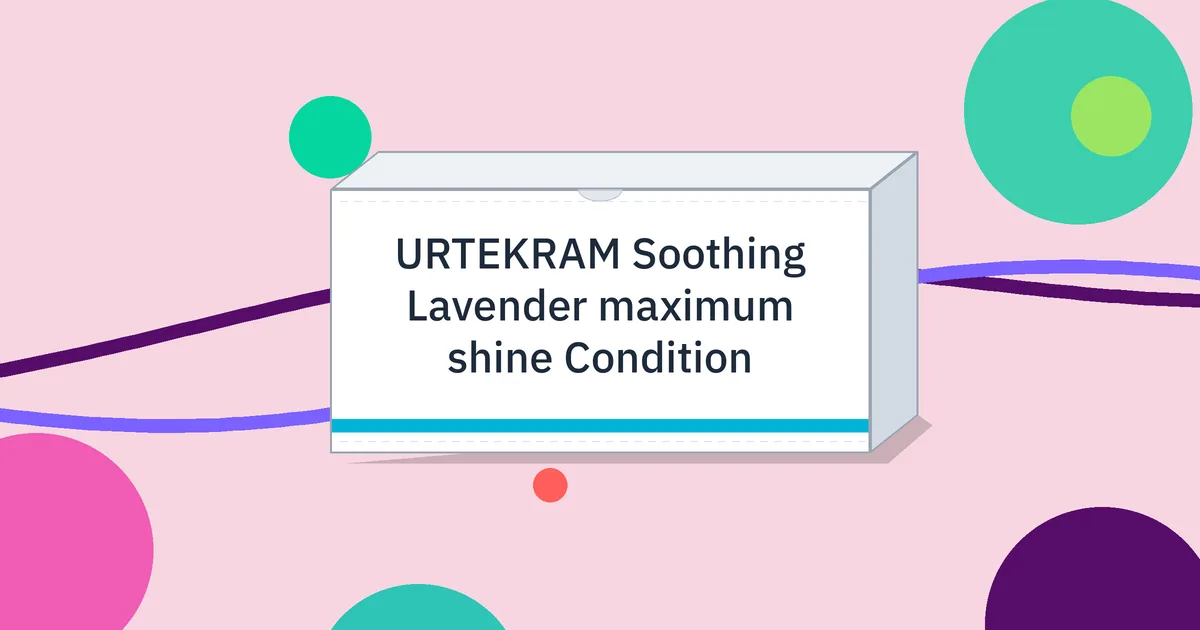 Symbolbild: Packung mit der Aufschrift URTEKRAM Soothing Lavender maximum shine Condition (PZN 19478230) – Verfügbarkeit und Bezug in Apotheken in Frankfurt am Main
