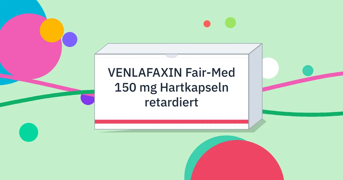 Symbolbild: Packung mit der Aufschrift VENLAFAXIN Fair-Med 150 mg Hartkapseln retardiert (PZN 10145188) – Verfügbarkeit und Bezug in Apotheken in Frankfurt am Main