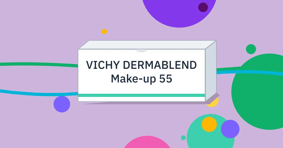 Symbolbild: Packung mit der Aufschrift VICHY DERMABLEND Make-up 55 (PZN 04181599) – Verfügbarkeit und Bezug in Apotheken in Frankfurt am Main