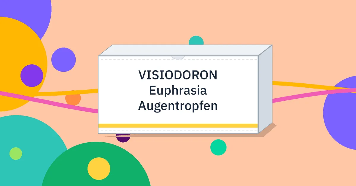Symbolbild: Packung mit der Aufschrift VISIODORON Euphrasia Augentropfen (PZN 17935226) – Verfügbarkeit und Bezug in Apotheken in Frankfurt am Main