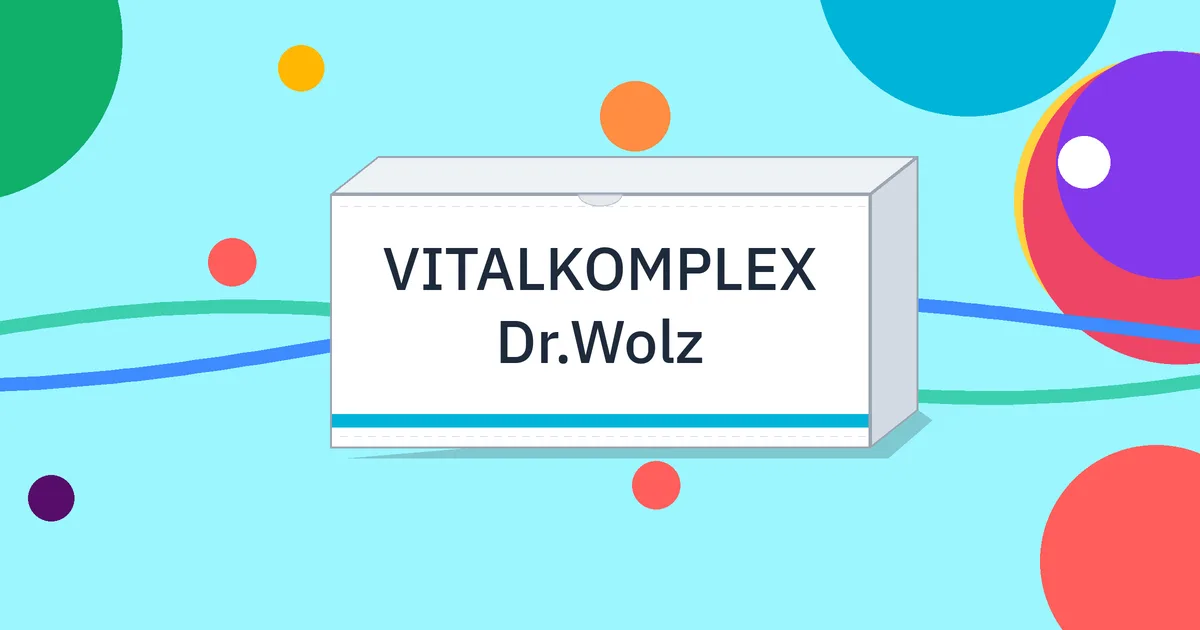 Symbolbild: Packung mit der Aufschrift VITALKOMPLEX Dr.Wolz (PZN 10964012) – Verfügbarkeit und Bezug in Apotheken in Frankfurt am Main