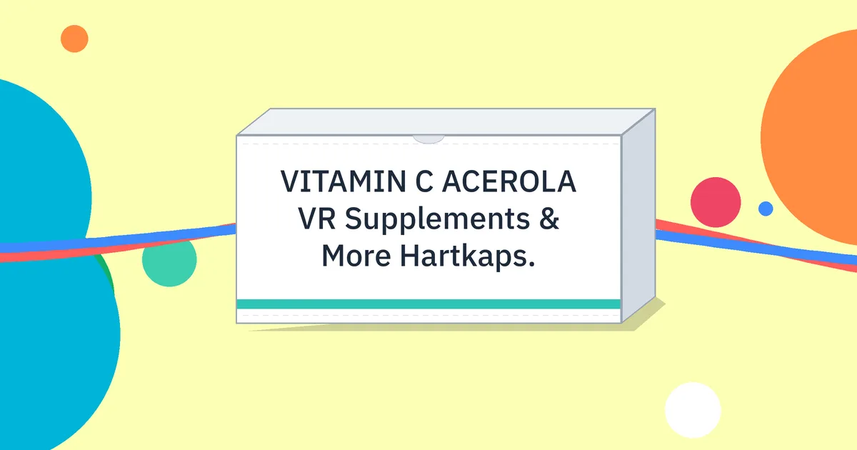 Symbolbild: Packung mit der Aufschrift VITAMIN C ACEROLA VR Supplements & More Hartkaps. (PZN 20622028) – Verfügbarkeit und Bezug in Apotheken in Frankfurt am Main