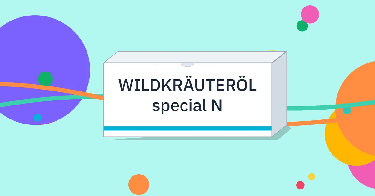 Symbolbild: Packung mit der Aufschrift WILDKRÄUTERÖL special N (PZN 03441791) – Verfügbarkeit und Bezug in Apotheken in Frankfurt am Main