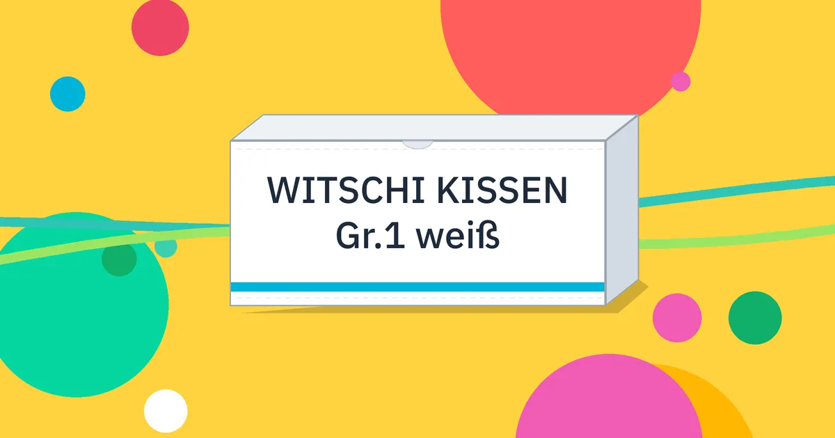 Symbolbild: Packung mit der Aufschrift WITSCHI KISSEN Gr.1 weiß (PZN 03668595) – Verfügbarkeit und Bezug in Apotheken in Frankfurt am Main
