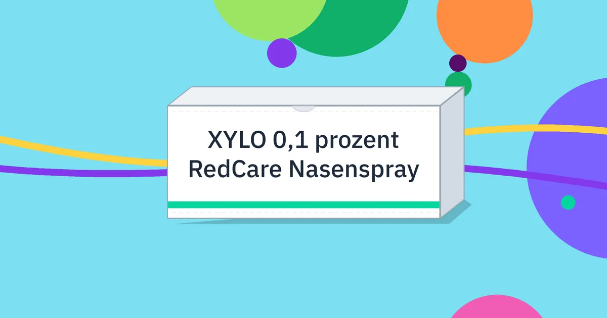 Symbolbild: Packung mit der Aufschrift XYLO 0,1 prozent RedCare Nasenspray (PZN 15814984) – Verfügbarkeit und Bezug in Apotheken in Frankfurt am Main