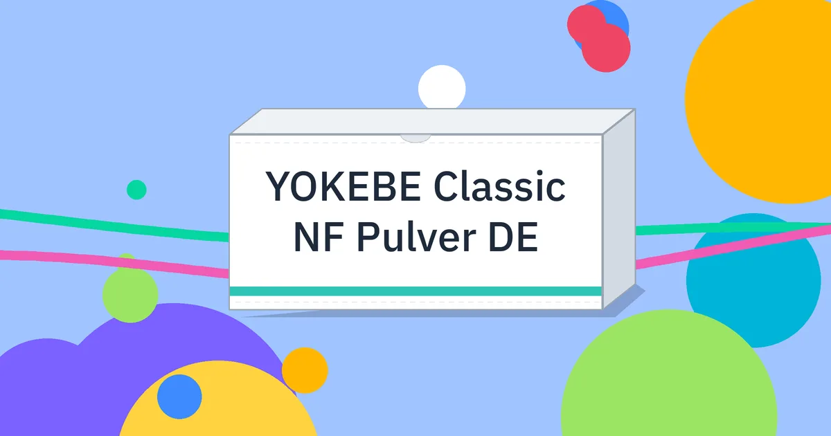 Symbolbild: Packung mit der Aufschrift YOKEBE Classic NF Pulver DE (PZN 19801501) – Verfügbarkeit und Bezug in Apotheken in Frankfurt am Main