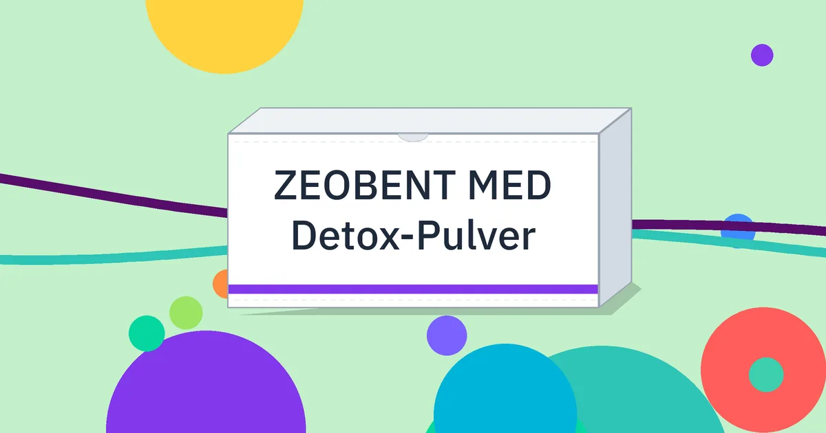 Symbolbild: Packung mit der Aufschrift ZEOBENT MED Detox-Pulver (PZN 19161160) – Verfügbarkeit und Bezug in Apotheken in Frankfurt am Main