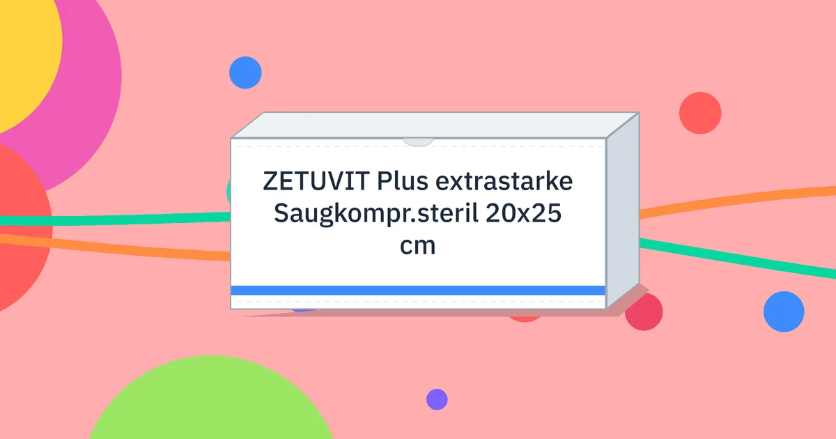 Symbolbild: Packung mit der Aufschrift ZETUVIT Plus extrastarke Saugkompr.steril 20x25 cm (PZN 18768078) – Verfügbarkeit und Bezug in Apotheken in Frankfurt am Main