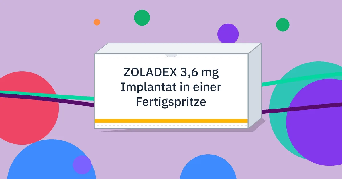 Symbolbild: Packung mit der Aufschrift ZOLADEX 3,6 mg Implantat in einer Fertigspritze (PZN 17620273) – Verfügbarkeit und Bezug in Apotheken in Frankfurt am Main
