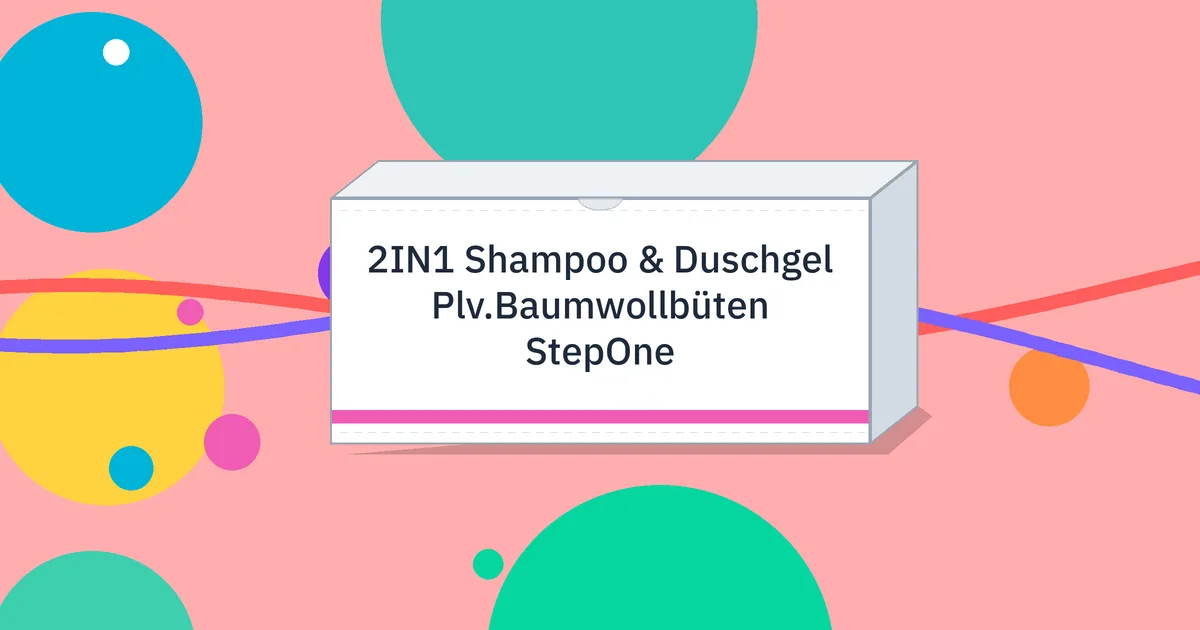 Symbolbild: Packung mit der Aufschrift 2IN1 Shampoo & Duschgel Plv.Baumwollbüten StepOne (PZN 18130602) – Verfügbarkeit und Bezug in Apotheken in Frankfurt am Main