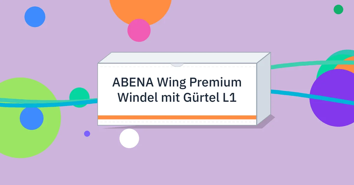 Symbolbild: Packung mit der Aufschrift ABENA Wing Premium Windel mit Gürtel L1 (PZN 17468865) – Verfügbarkeit und Bezug in Apotheken in Frankfurt am Main