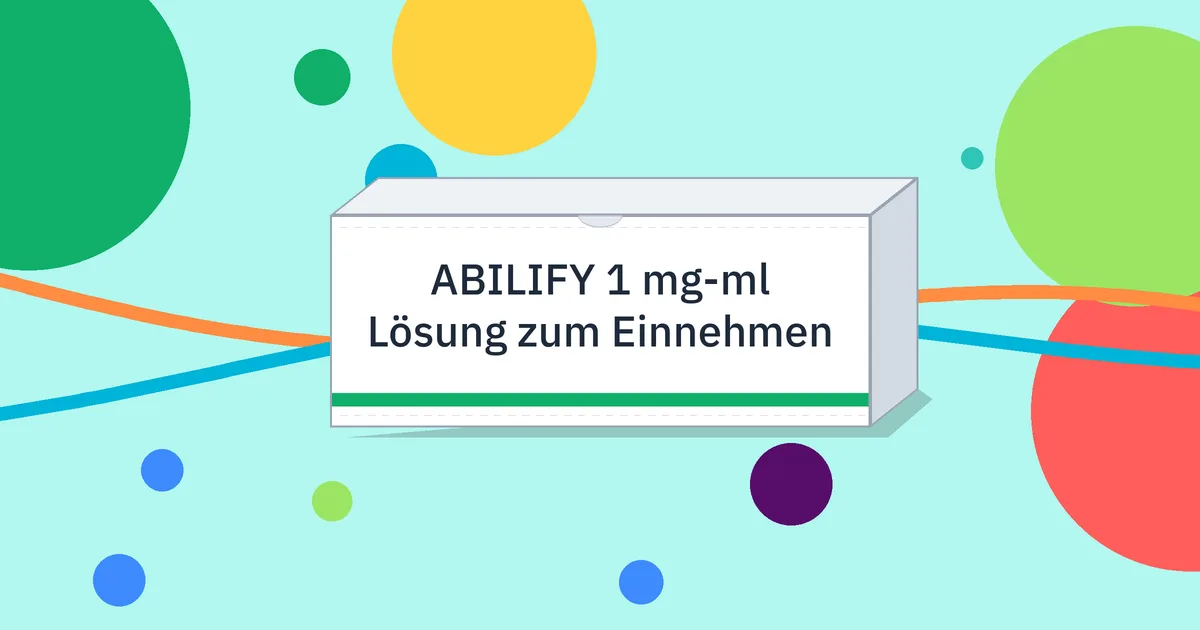 Symbolbild: Packung mit der Aufschrift ABILIFY 1 mg-ml Lösung zum Einnehmen (PZN 02817780) – Verfügbarkeit und Bezug in Apotheken in Frankfurt am Main