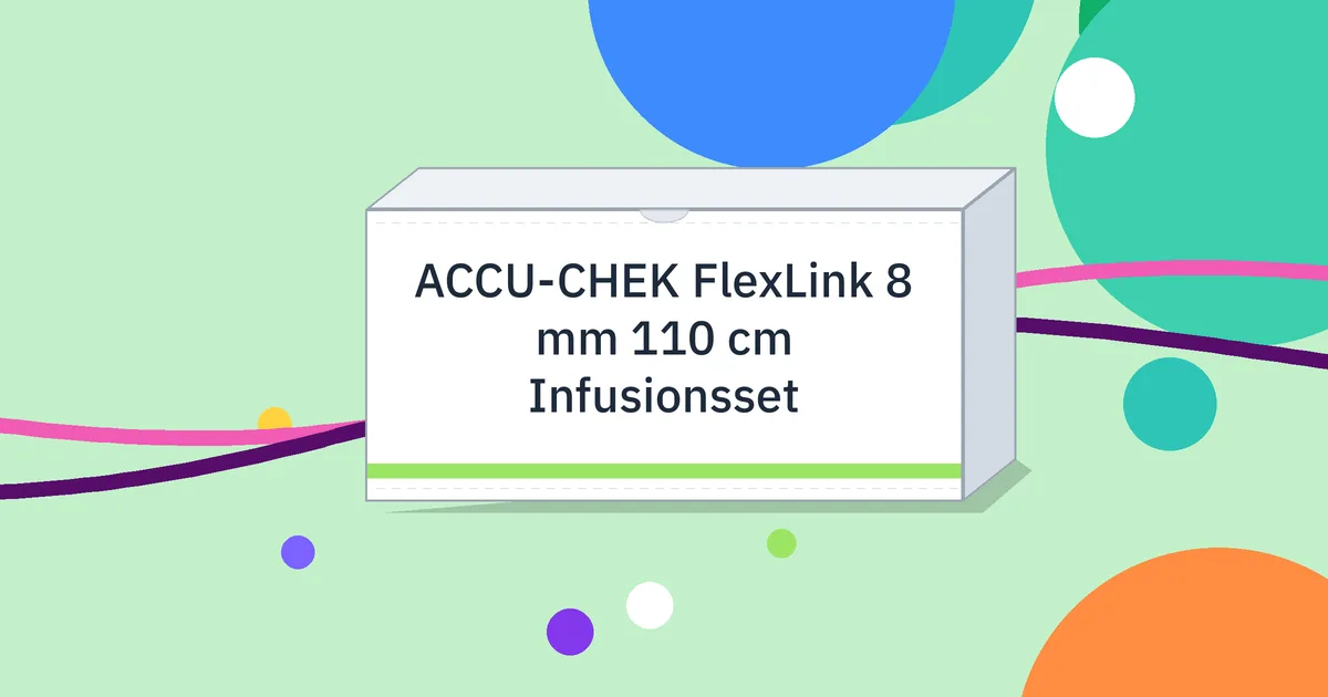 Symbolbild: Packung mit der Aufschrift ACCU-CHEK FlexLink 8 mm 110 cm Infusionsset (PZN 16786907) – Verfügbarkeit und Bezug in Apotheken in Frankfurt am Main