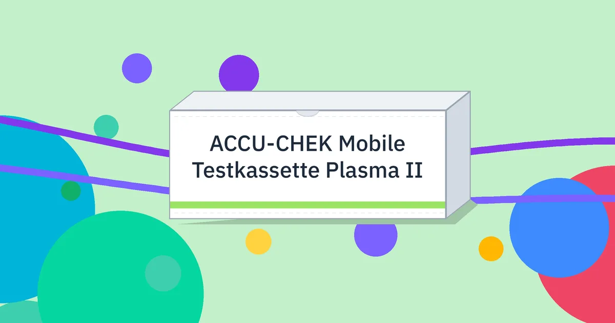 Symbolbild: Packung mit der Aufschrift ACCU-CHEK Mobile Testkassette Plasma II (PZN 09195844) – Verfügbarkeit und Bezug in Apotheken in Frankfurt am Main