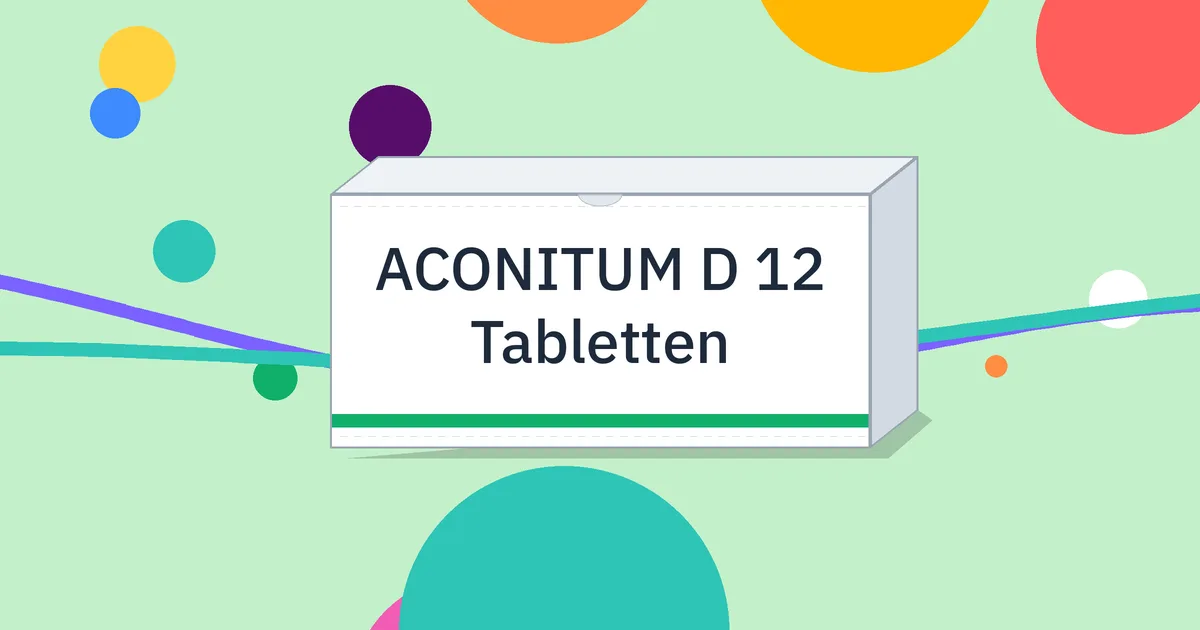 Symbolbild: Packung mit der Aufschrift ACONITUM D 12 Tabletten (PZN 02624325) – Verfügbarkeit und Bezug in Apotheken in Frankfurt am Main