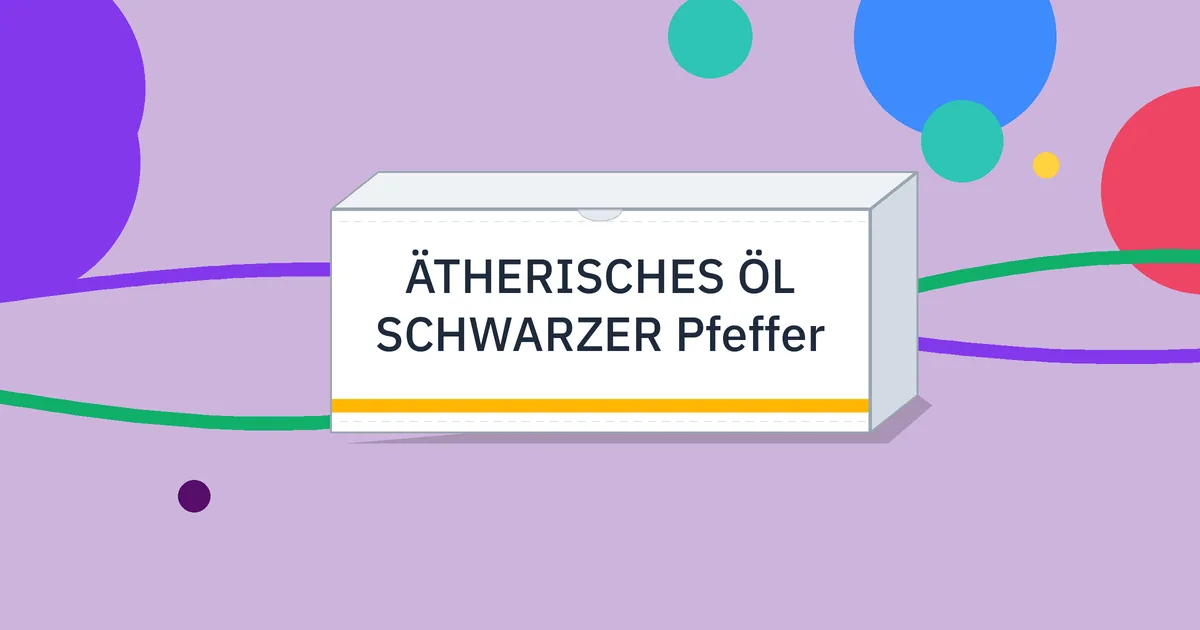 Symbolbild: Packung mit der Aufschrift ÄTHERISCHES ÖL SCHWARZER Pfeffer (PZN 20026705) – Verfügbarkeit und Bezug in Apotheken in Frankfurt am Main