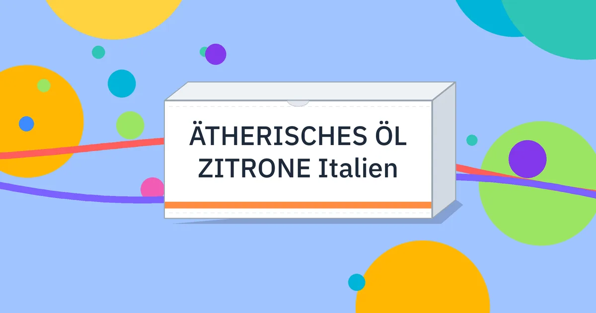Symbolbild: Packung mit der Aufschrift ÄTHERISCHES ÖL ZITRONE Italien (PZN 00436625) – Verfügbarkeit und Bezug in Apotheken in Frankfurt am Main