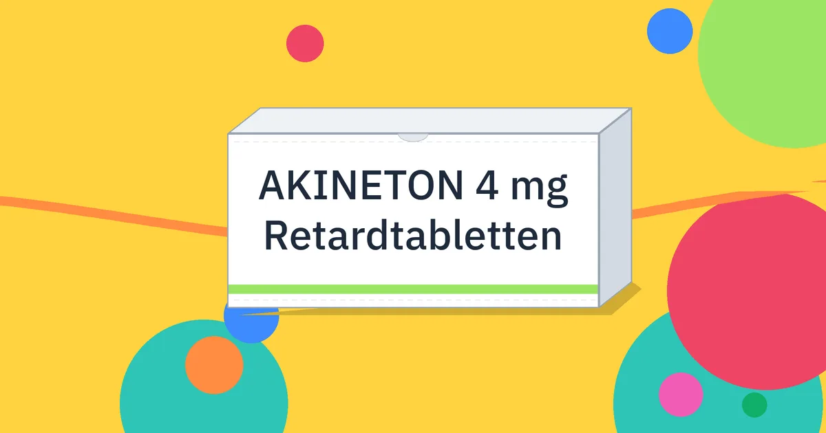 Symbolbild: Packung mit der Aufschrift AKINETON 4 mg Retardtabletten (PZN 18760467) – Verfügbarkeit und Bezug in Apotheken in Frankfurt am Main