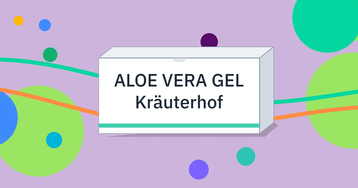 Symbolbild: Packung mit der Aufschrift ALOE VERA GEL Kräuterhof (PZN 18323347) – Verfügbarkeit und Bezug in Apotheken in Frankfurt am Main