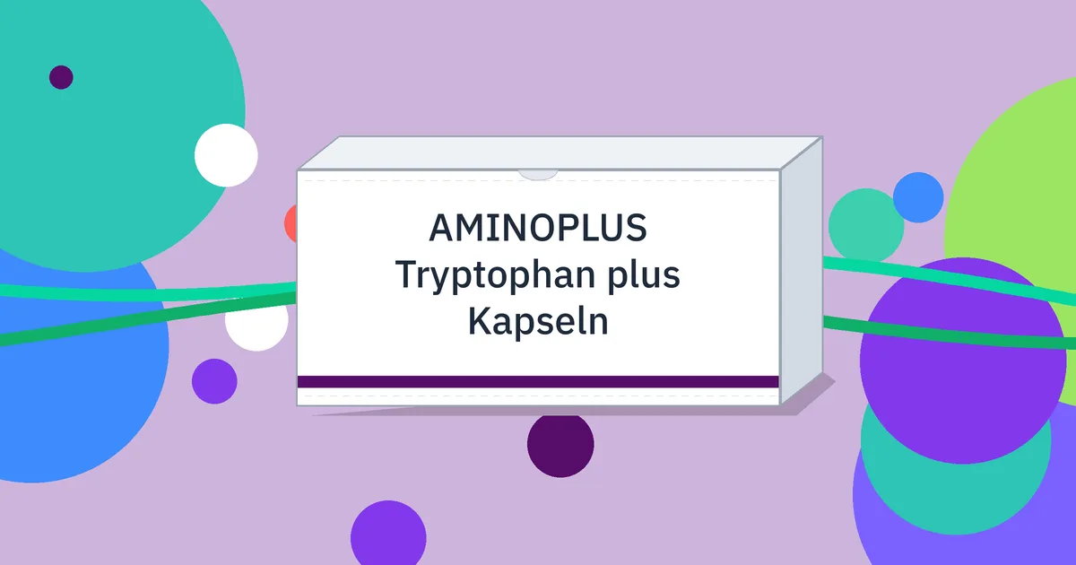 Symbolbild: Packung mit der Aufschrift AMINOPLUS Tryptophan plus Kapseln (PZN 18829093) – Verfügbarkeit und Bezug in Apotheken in Frankfurt am Main
