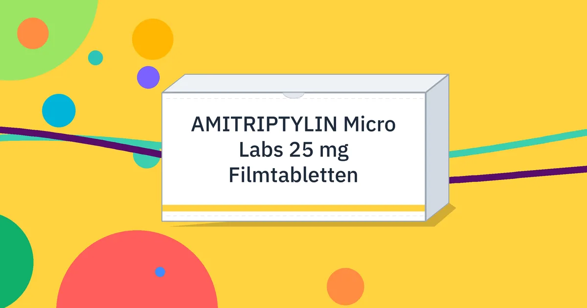 Symbolbild: Packung mit der Aufschrift AMITRIPTYLIN Micro Labs 25 mg Filmtabletten (PZN 10516839) – Verfügbarkeit und Bezug in Apotheken in Frankfurt am Main