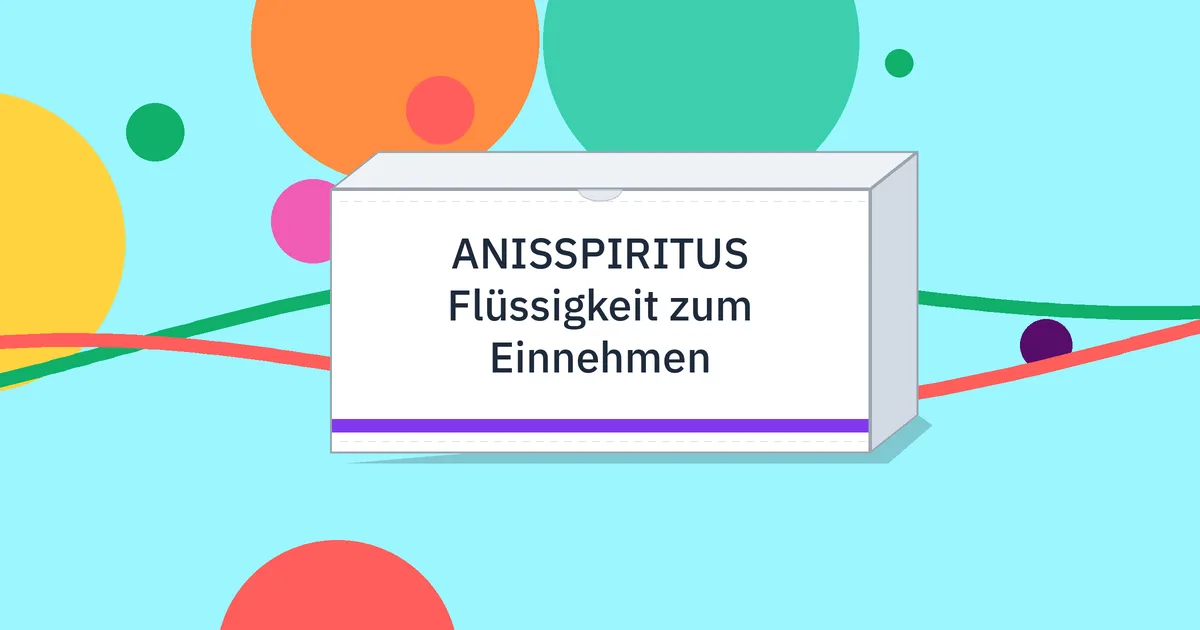 Symbolbild: Packung mit der Aufschrift ANISSPIRITUS Flüssigkeit zum Einnehmen (PZN 15400768) – Verfügbarkeit und Bezug in Apotheken in Frankfurt am Main
