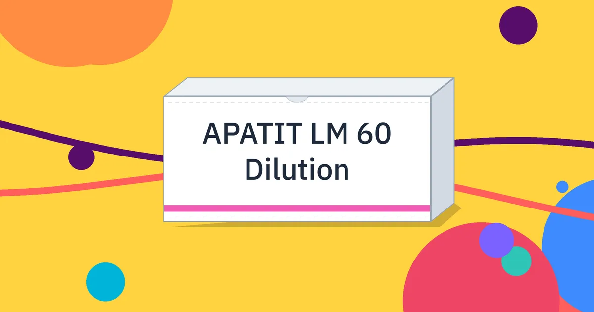 Symbolbild: Packung mit der Aufschrift APATIT LM 60 Dilution (PZN 13377835) – Verfügbarkeit und Bezug in Apotheken in Frankfurt am Main