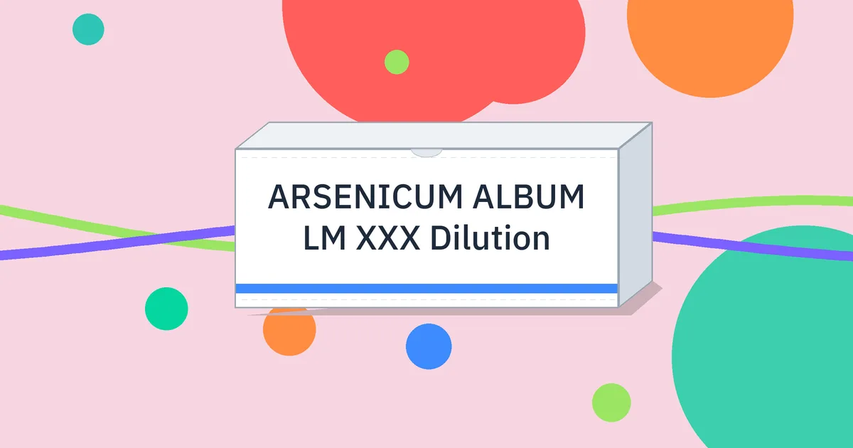 Symbolbild: Packung mit der Aufschrift ARSENICUM ALBUM LM XXX Dilution (PZN 02673766) – Verfügbarkeit und Bezug in Apotheken in Frankfurt am Main