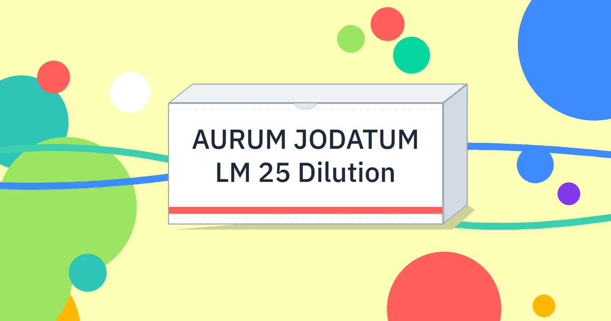 Symbolbild: Packung mit der Aufschrift AURUM JODATUM LM 25 Dilution (PZN 12784805) – Verfügbarkeit und Bezug in Apotheken in Frankfurt am Main